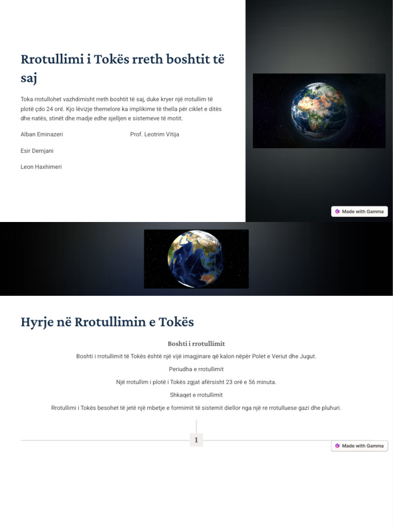 Rrotullimi I Tokes Rreth Boshtit Te Saj | PDF