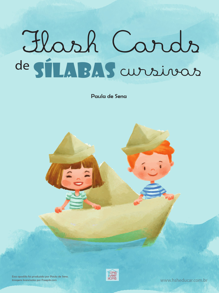 Flash Cards de Sílabas Cursivas | PDF | Alfabetização | Psicolinguística