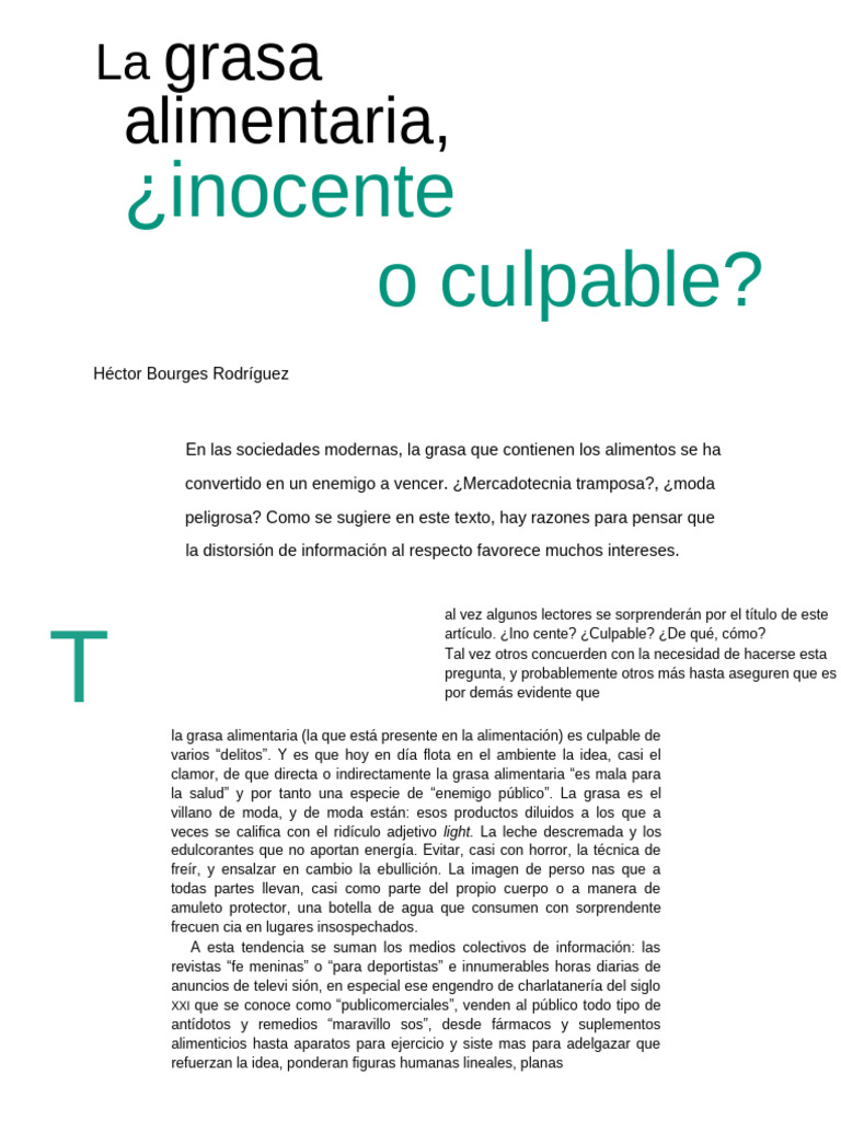 La Grasa Alimentaria | PDF | Nutrición | Dieta y nutrición