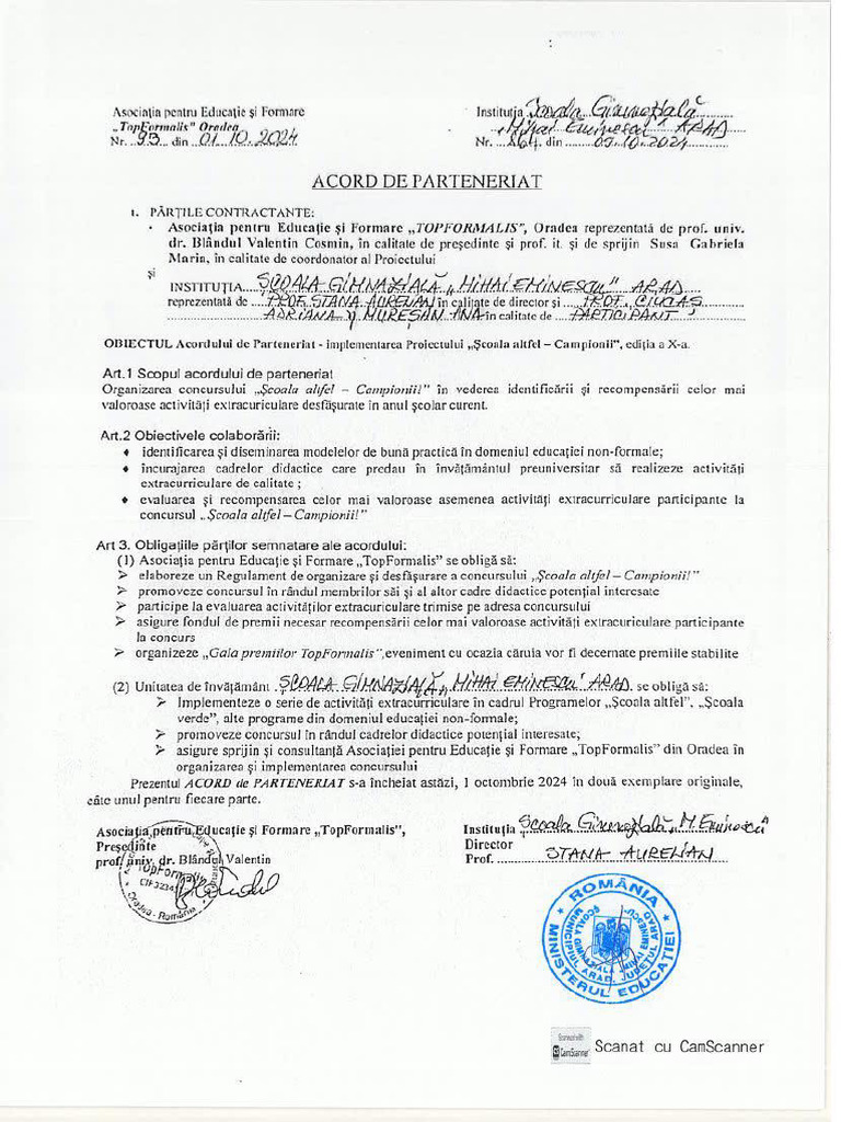 Acord Parteneriat TOPFORMALIS | PDF
