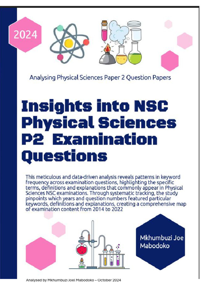 Physical Sciences-Paper 2 Analysis | PDF | Reaction Rate | Chemical ...