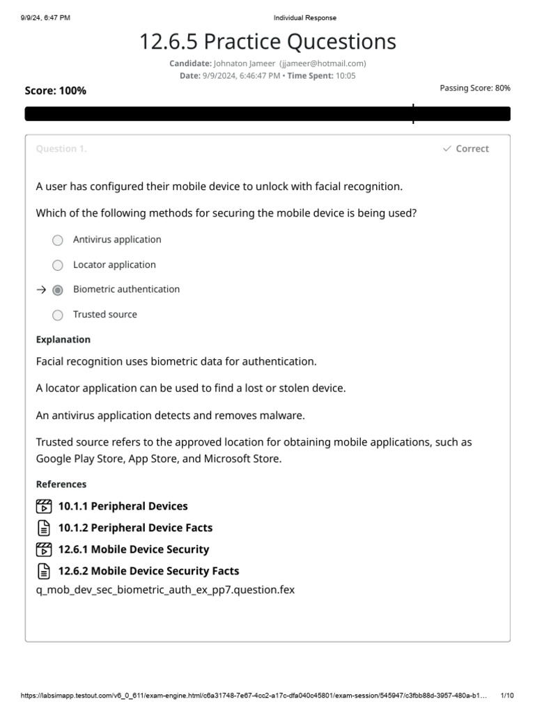 Mobile Devices 1265 | PDF | Security | Computer Security
