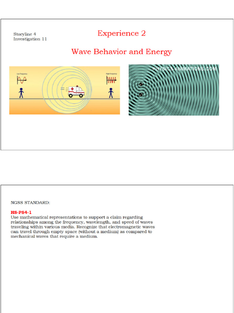 S4I11E2 - Wave Behavior and Energy | PDF | Science & Mathematics