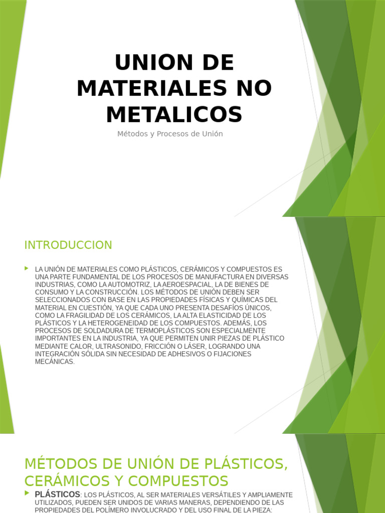 Union de Materiales No Metalicos | PDF | Construcción | Soldadura