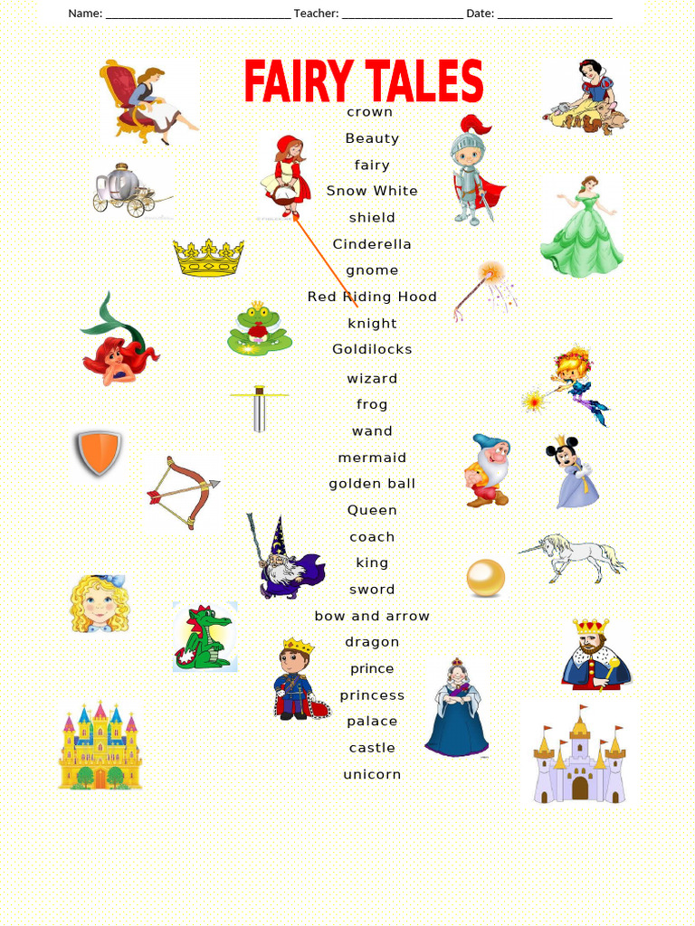 Fairy Tale Vocabulary List | PDF
