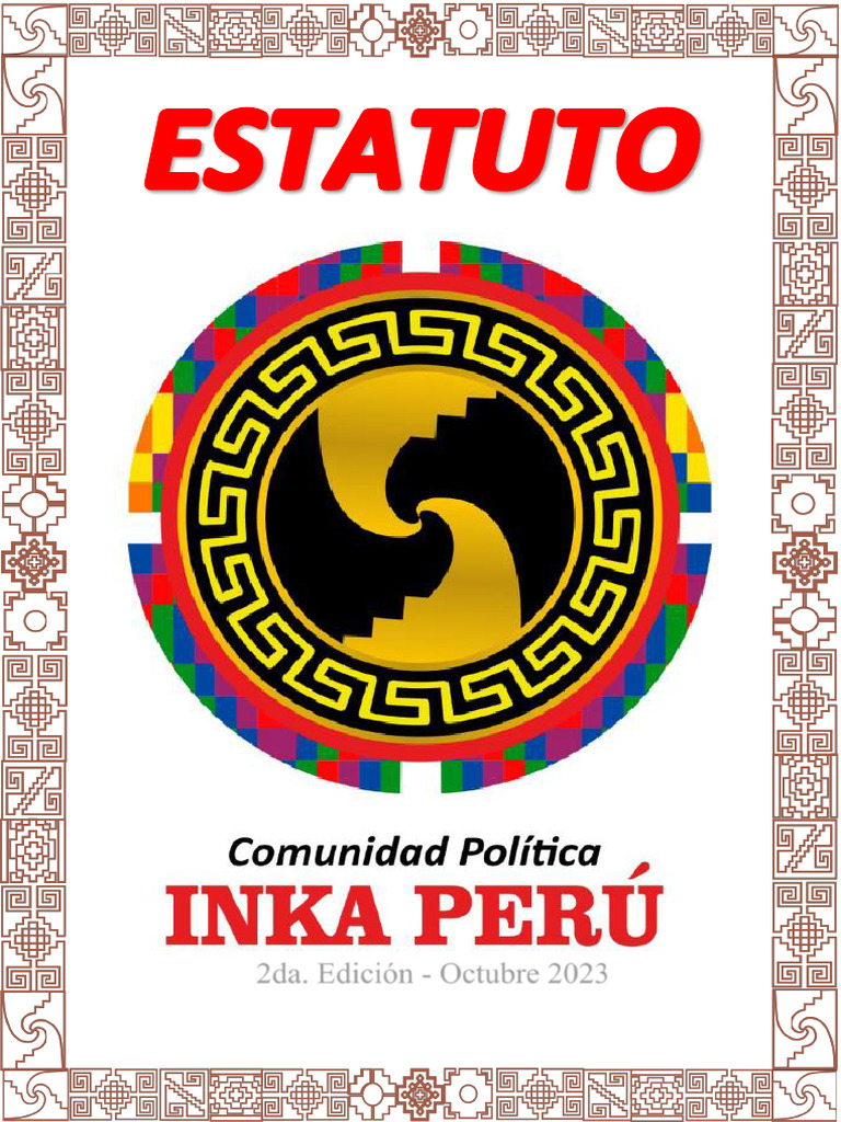 Estatuto Comunidad Politica Inka Peru | PDF | Perú | Nación