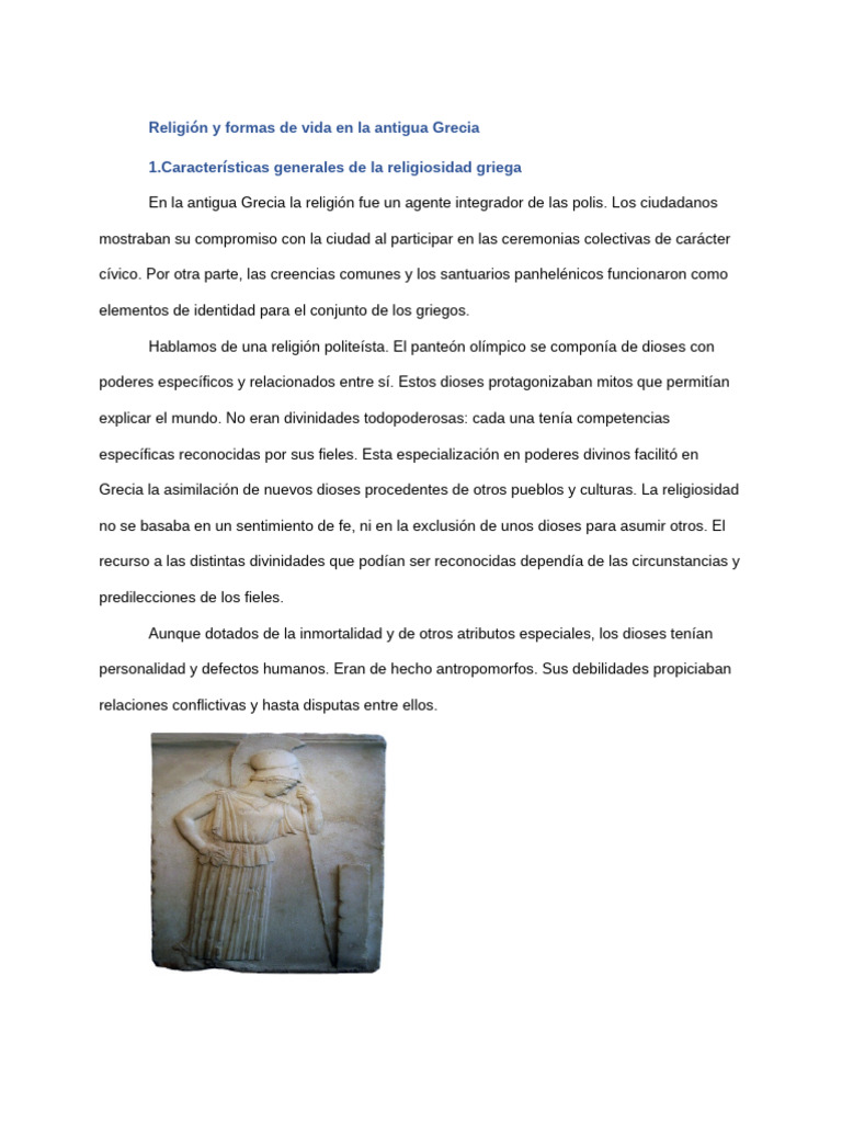 Resumen Sobre La Antigua Grecia | PDF | Doce olímpicos | Zeus