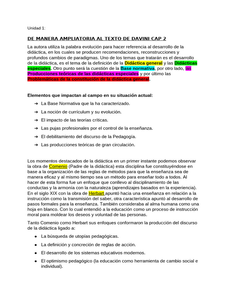Didactica 2-Resumen | PDF | Plan de estudios | Enseñando