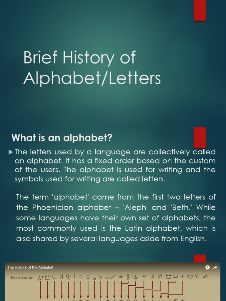Brief History of Alphabet | PDF | Alphabet | Writing