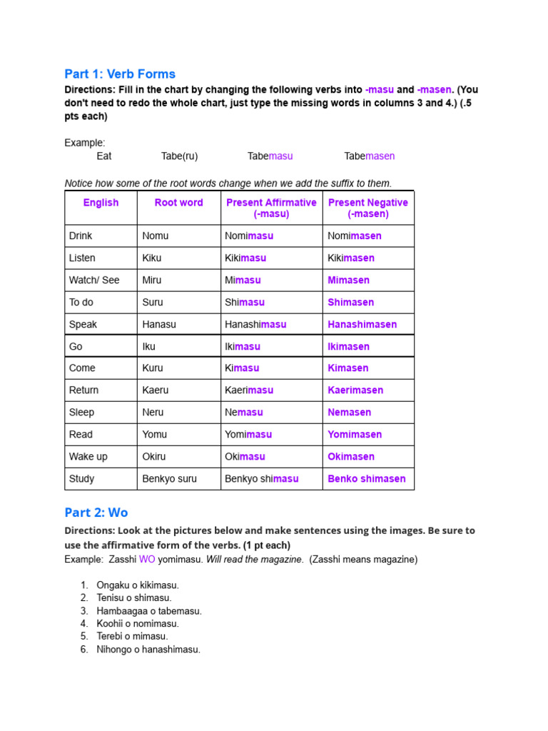 Homework - Week 8 | PDF | Japanese Language | Linguistic Morphology