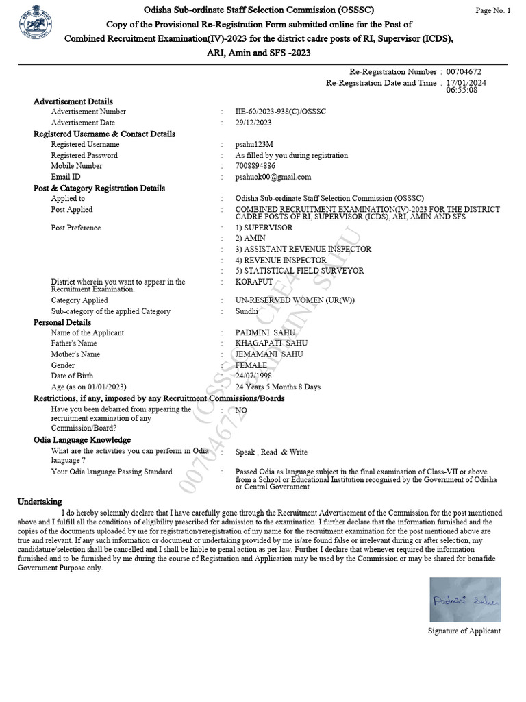 Registration_Report | PDF