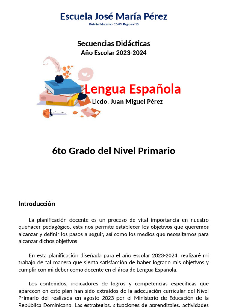 Español 6to Primaria | PDF | Educación primaria | Evaluación