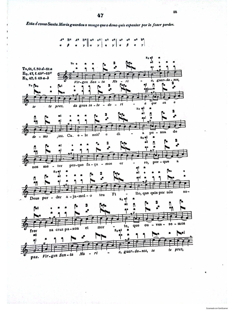 Cantiga de Santa María 47 | PDF