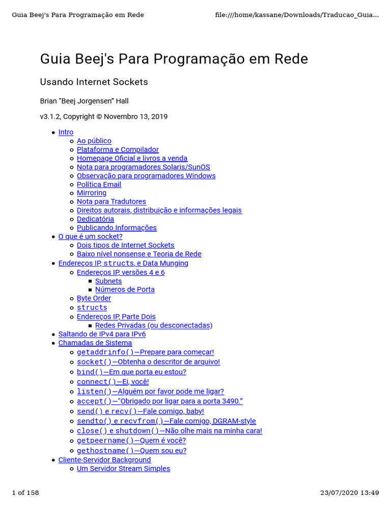 Bgnet PTBR | PDF | Porta (rede de computadores) | Rede de computadores