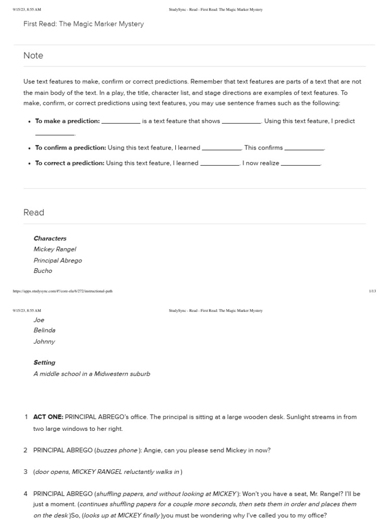 Magic Marker Mystery - With Paragraph Numbers | PDF