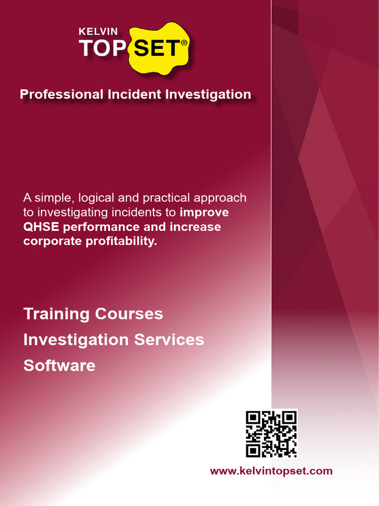 Kelvin TOP-SET Incident Investigation Training | PDF | Educational ...