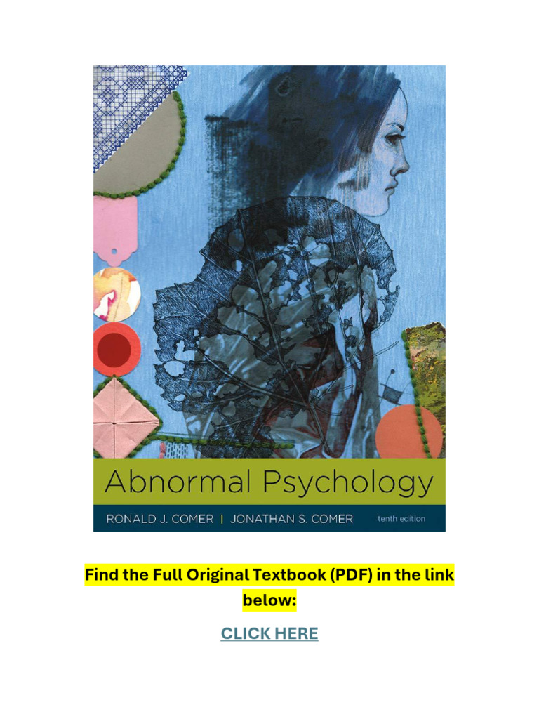 Abnormal Psychology 10th Edition PDF | PDF | Mental Disorder ...