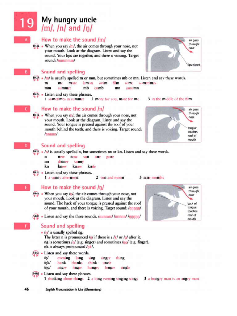 1 - Clase 6 - Fon-Tica - NASAL CONSONANTS | PDF