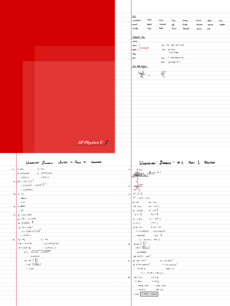 Physics C Notebook | PDF