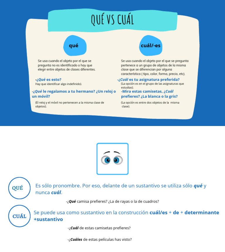 Qué Vs Cuál | PDF