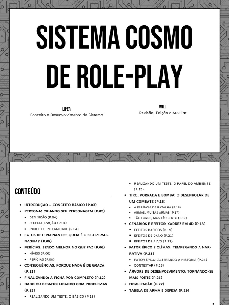 Sistema Cosmo de Roleplay | PDF | Tempo | Narrativa