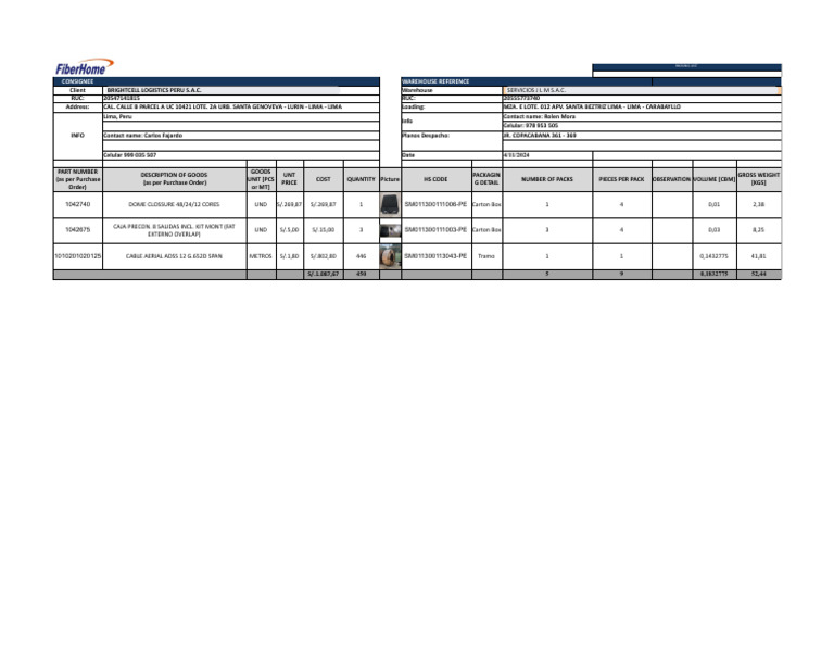 Fiberhome International Packing JLM JR. COPACABANA 361 - 369 | PDF ...