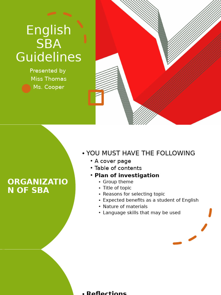 Sba Guidelines Presentation | PDF | Citation | Human Communication
