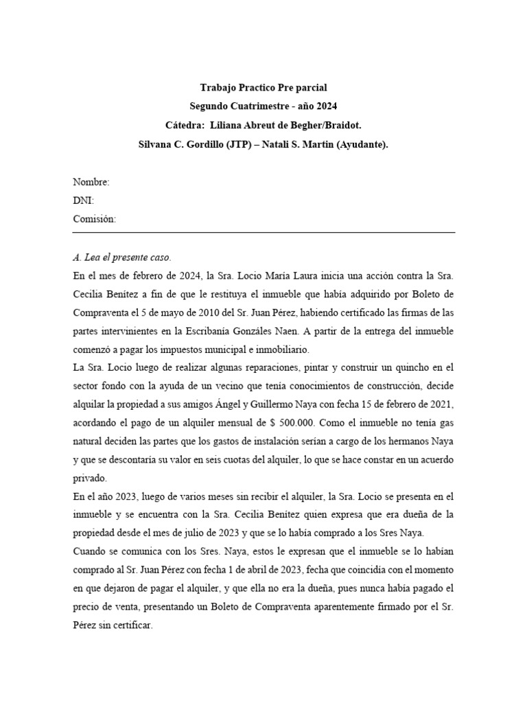 TP Preparcial 1-2024 (Segundo Cuatrimestre) | PDF