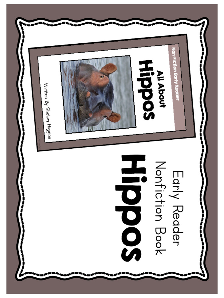 TeachSimple - Hippo Early Reader Nonfiction Book | PDF | Hippopotamus | Books