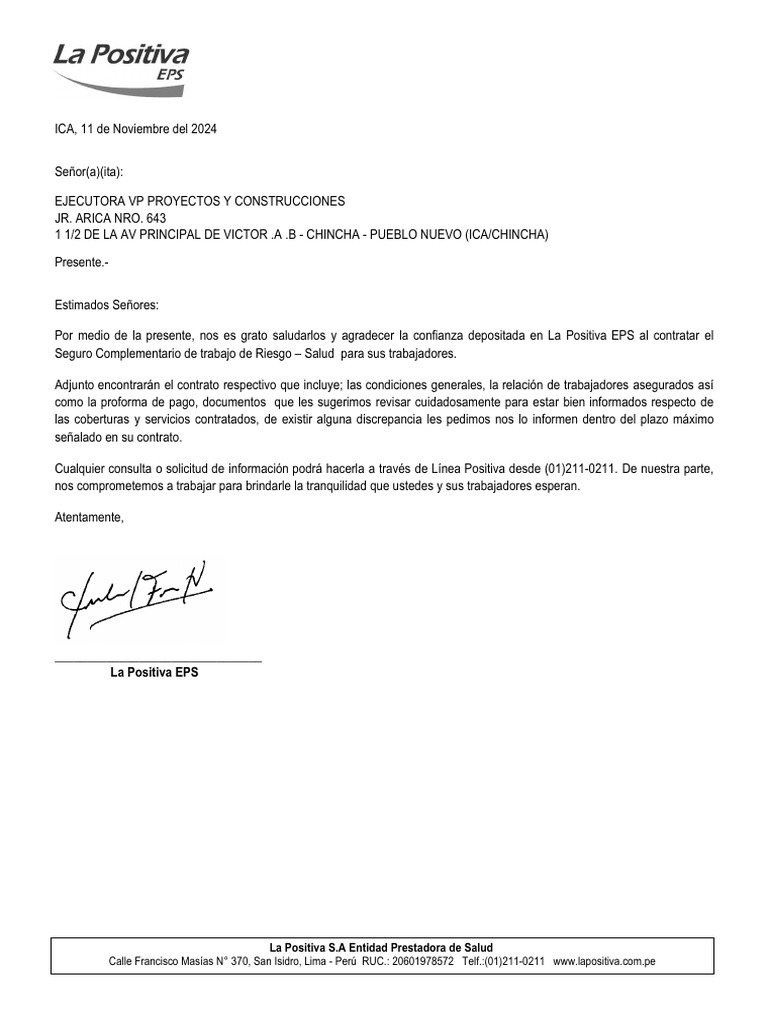 Poliza SCTR Octubre VP Proyectos | PDF