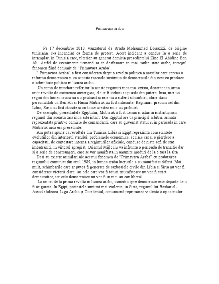 Primavara Araba | PDF