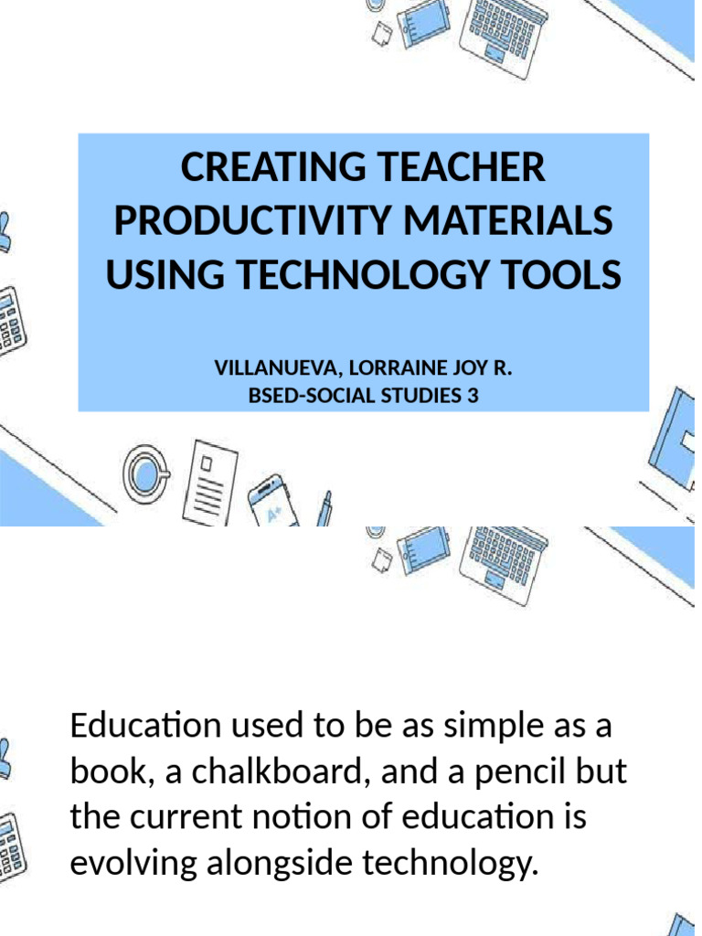 Enhancing Teacher Productivity with Tech | PDF | Educational Technology ...