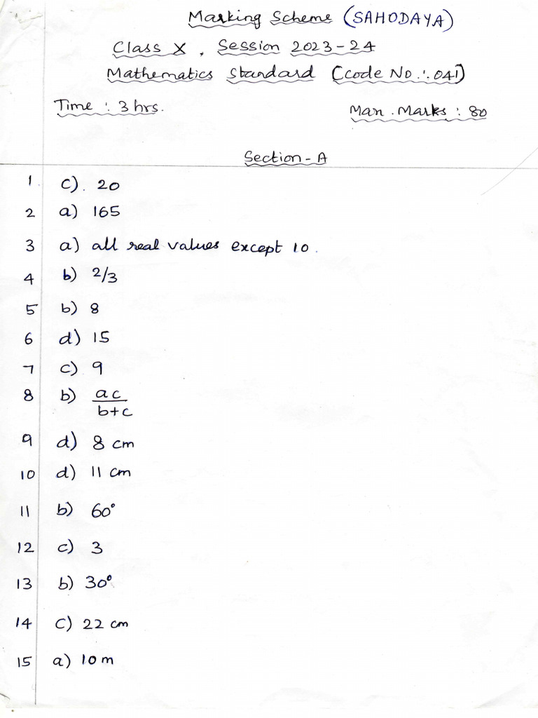KSSC Maths Standard MS - PB1 | PDF