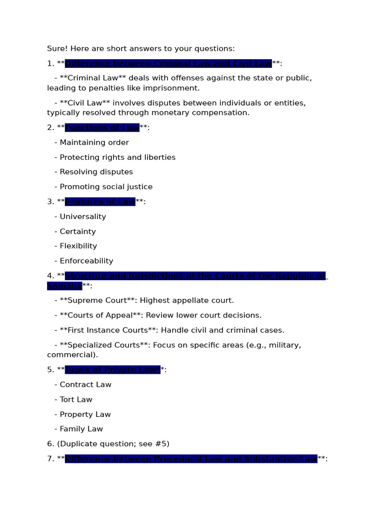 private law | PDF | Common Law | Criminal Law