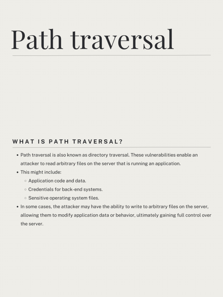 Path Traversal | PDF