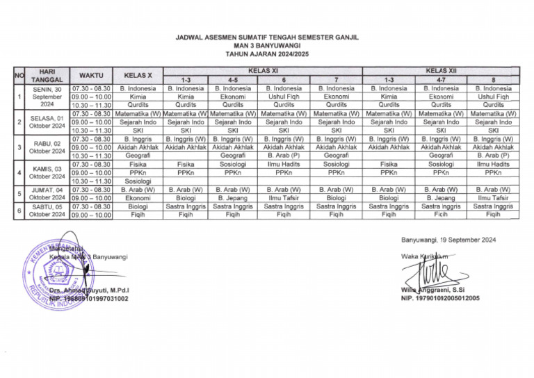 Jadwal Asts | PDF