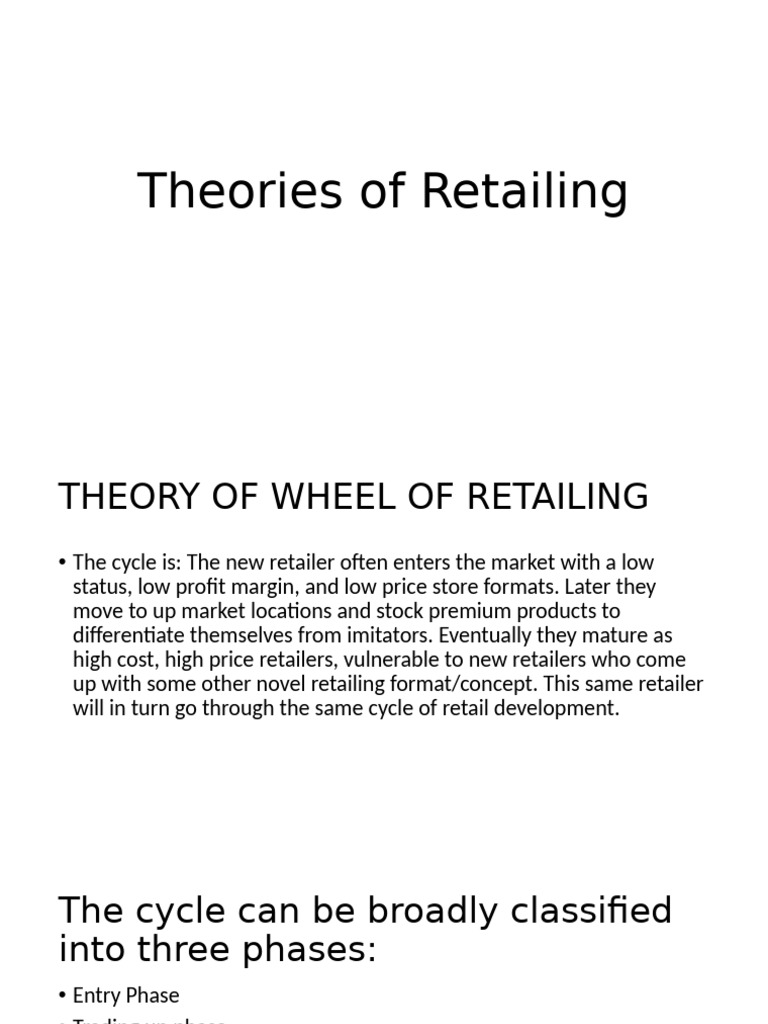 Theories of Retailing | PDF | Retail | Market (Economics)