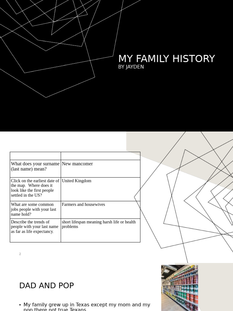 My Family History | PDF | Cooking, Food & Wine