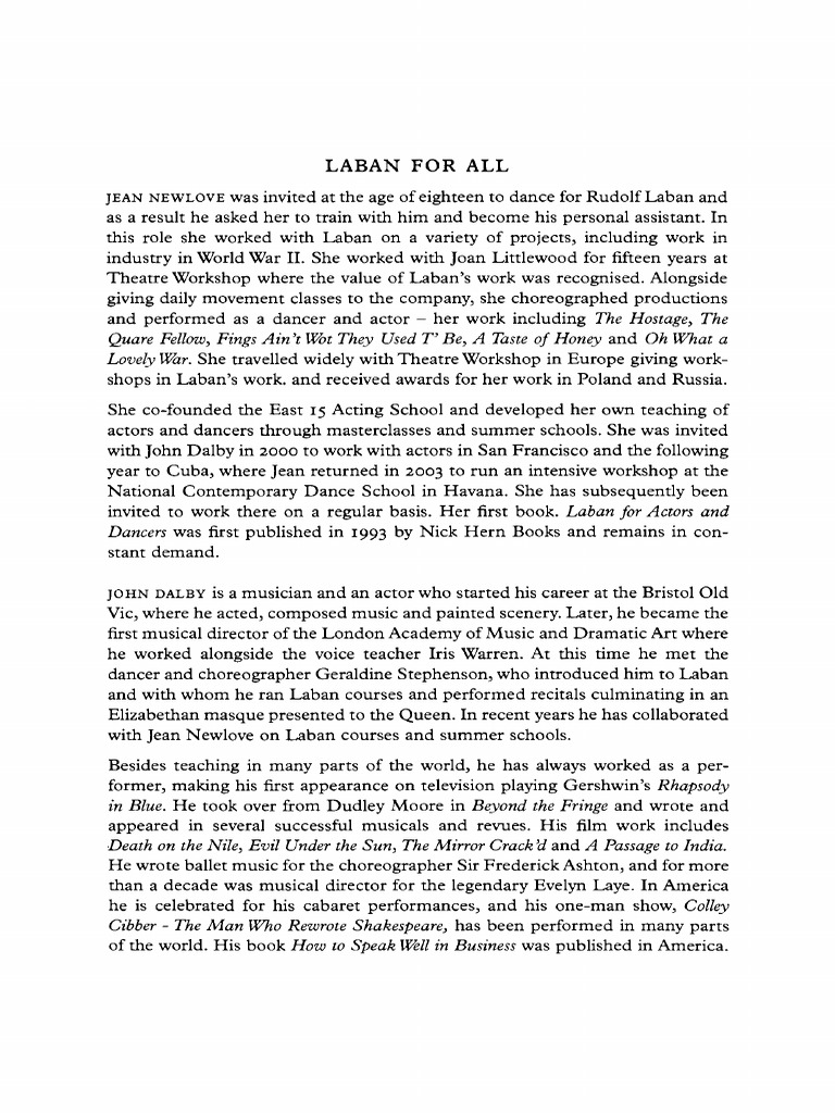 Laban for All | PDF | Dances | Performing Arts