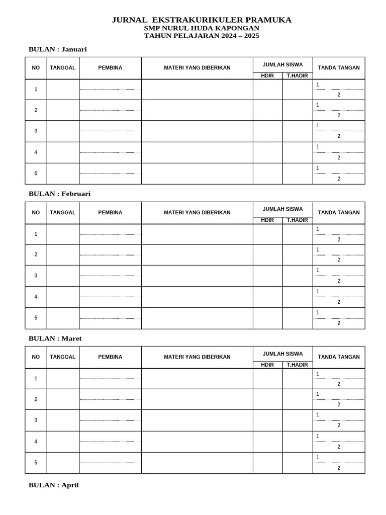 Jurnal Pramuka 2024 | PDF