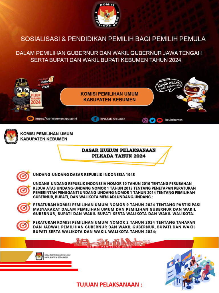 Materi 1 - Sosialisasi Dan Pendidikan Pemilih Pemula Pilkada 2024 | PDF