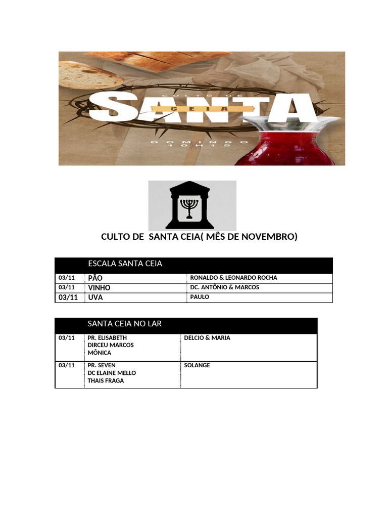 Escala Santa Ceia | PDF | Arte