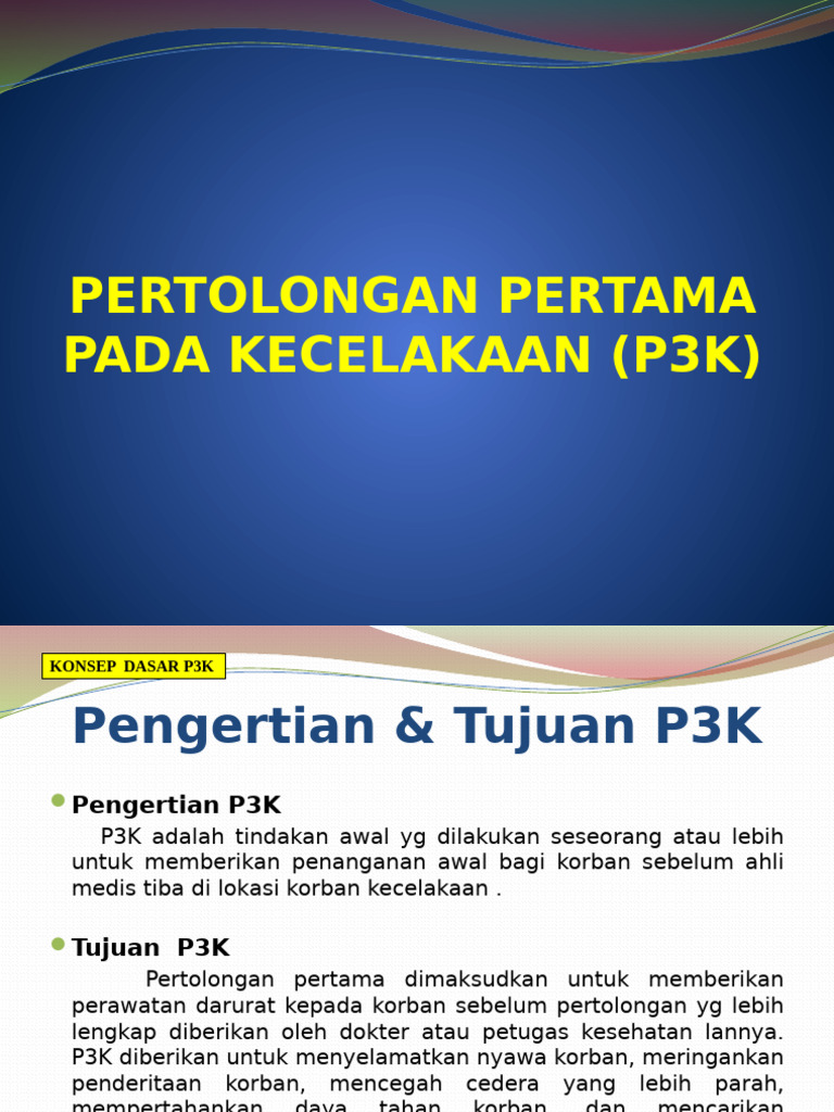 急救培训1Pertolongan Pertama Pada Kecelakaan (P3K) | PDF