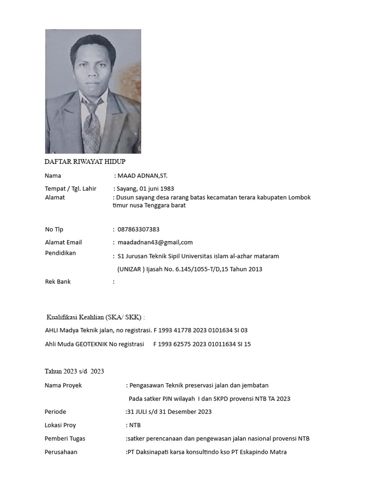 Referensi CV Jalan | PDF