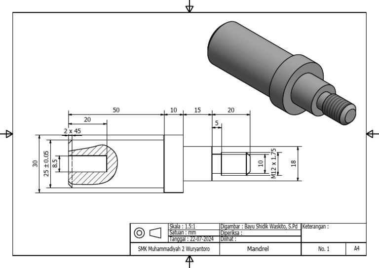 Jobsheet Mandrel | PDF