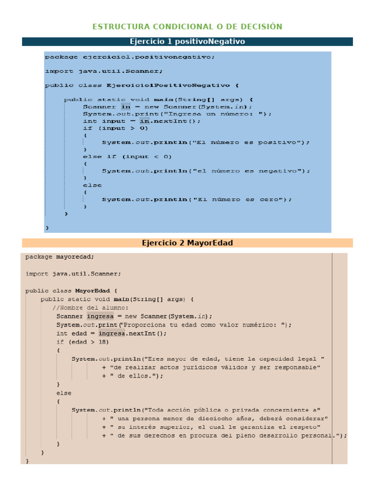 Estructura Condicional o de Decisión If Si... Entonces | PDF