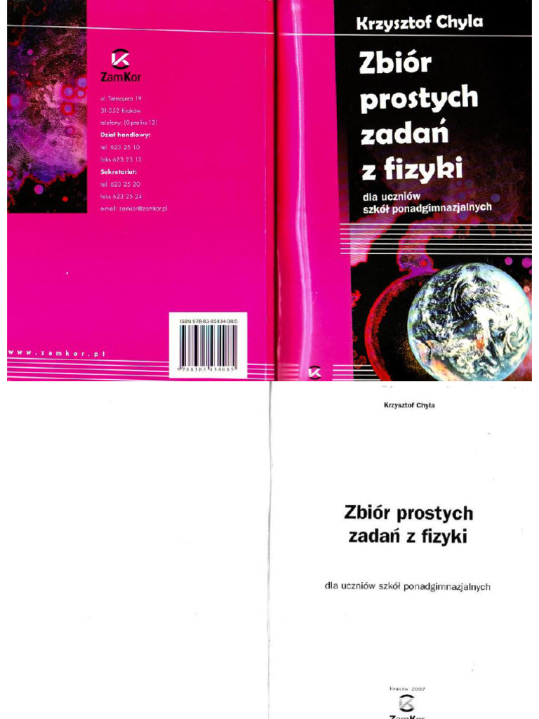 Krzysztof Chyla Zbior Prostych Zada Z Fizyki PDF PDF Free | PDF