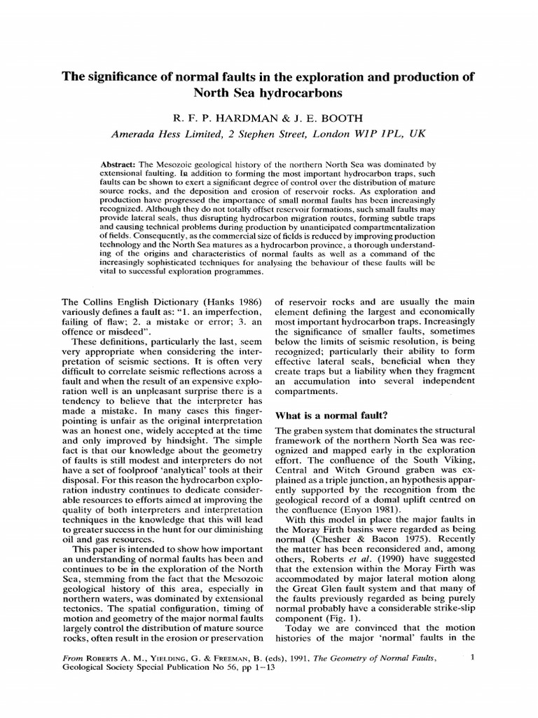 The Significance of Normal Faults in The Exploration and Production of ...