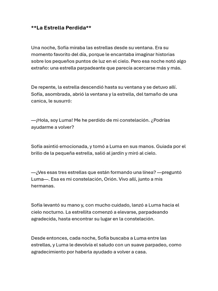 La Estrella Perdida | PDF | Libros para adolescentes