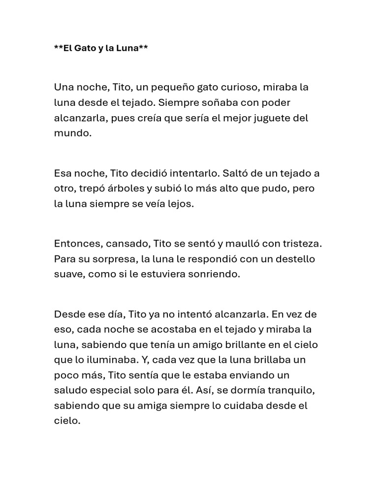El Gato y La Luna | PDF
